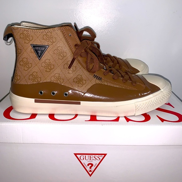 Guess | Shoes | Mens Guess Aviano Hightop Logo Sneakers Size 9 | Poshmark